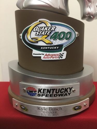 Rare HTF 2015 Sprint Cup Quaker State 400 Kyle Busch Trophy - Race Used 360