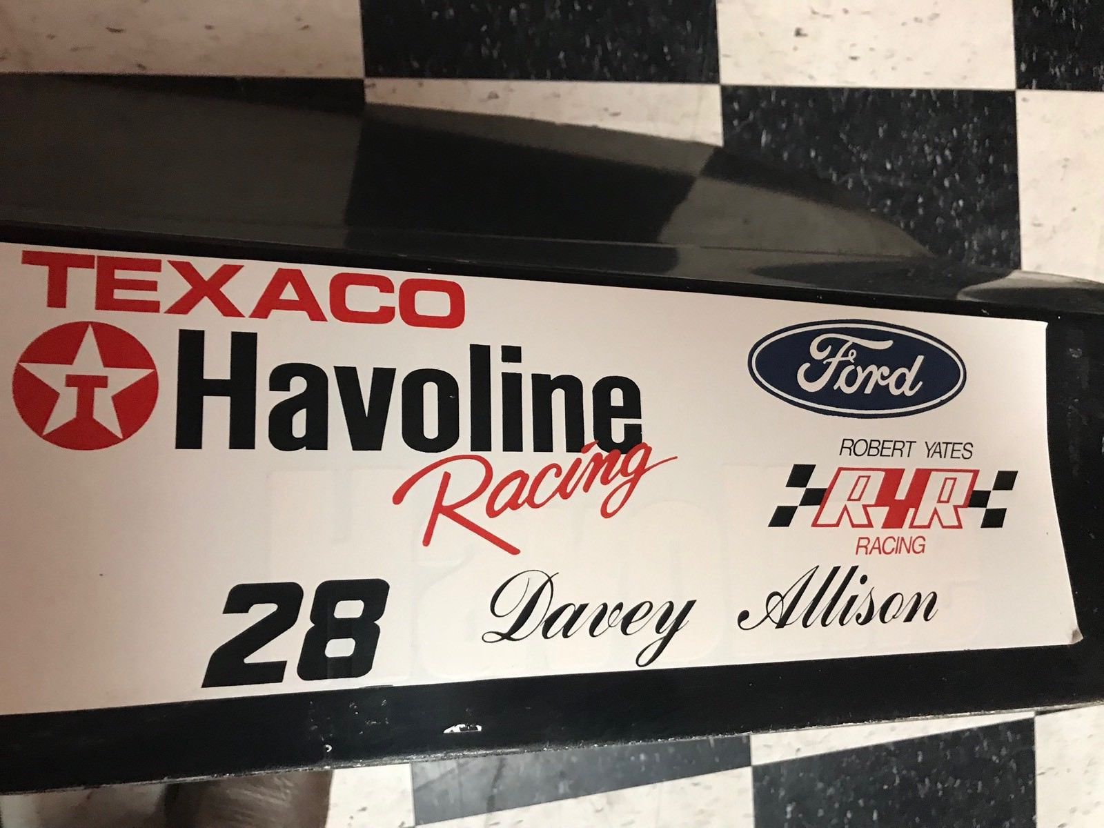 Davey Allison 1992 Nascar Race Used Sheet Metal Dash Panel RARE - Race ...