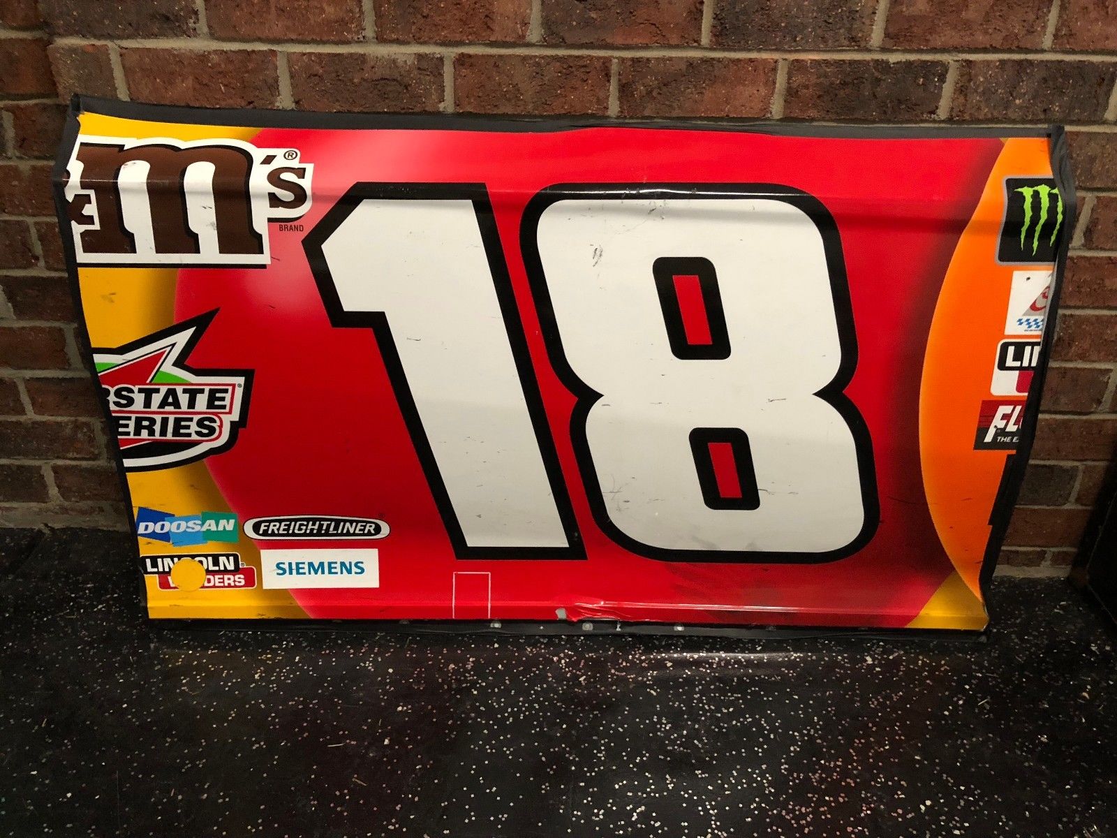 Kyle Busch NASCAR race used sheetmetal door side panel - Race Used 360