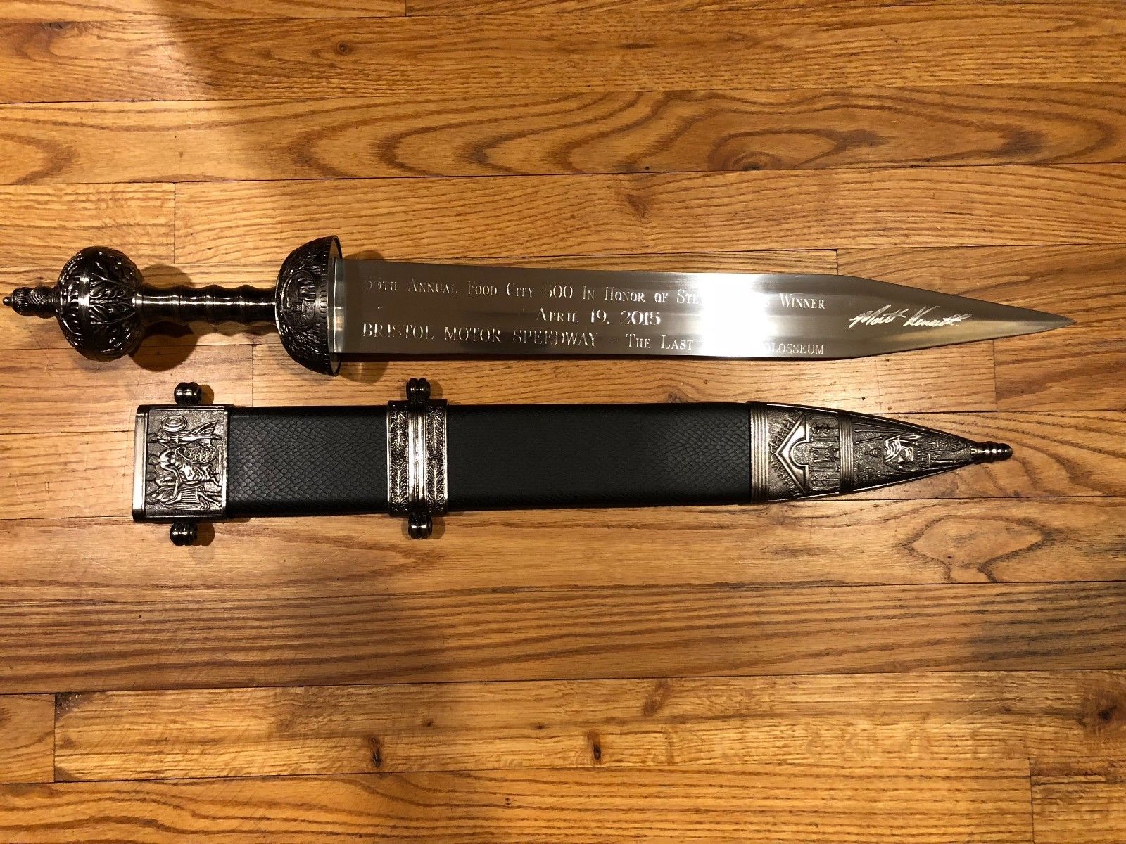 NASCAR Bristol Win Gladiator Sword Trophy Award Food City 500 Matt ...