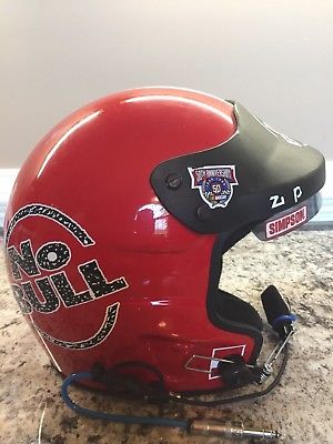 NASCAR VINTAGE JIMMY SPENCER SIMPSON WINSTON NO BULL RACE USED HELMET ...