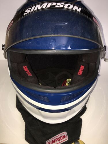 XL Simpson Venator Helmet Pit Crew Racing Nascar Snell SA2005 Larson ...