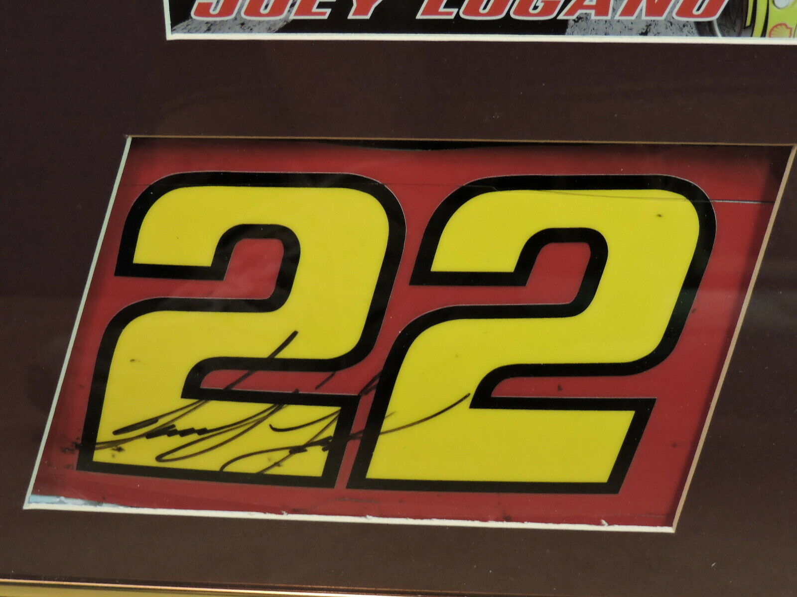 Joey Logano NASCAR Autographed / Signed Race used Bumber #22 2015 ...