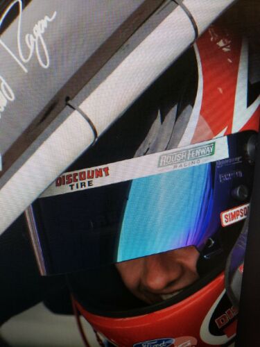 David Ragan Race Used Autographed Helmet Visor Discount Tire Roush ...