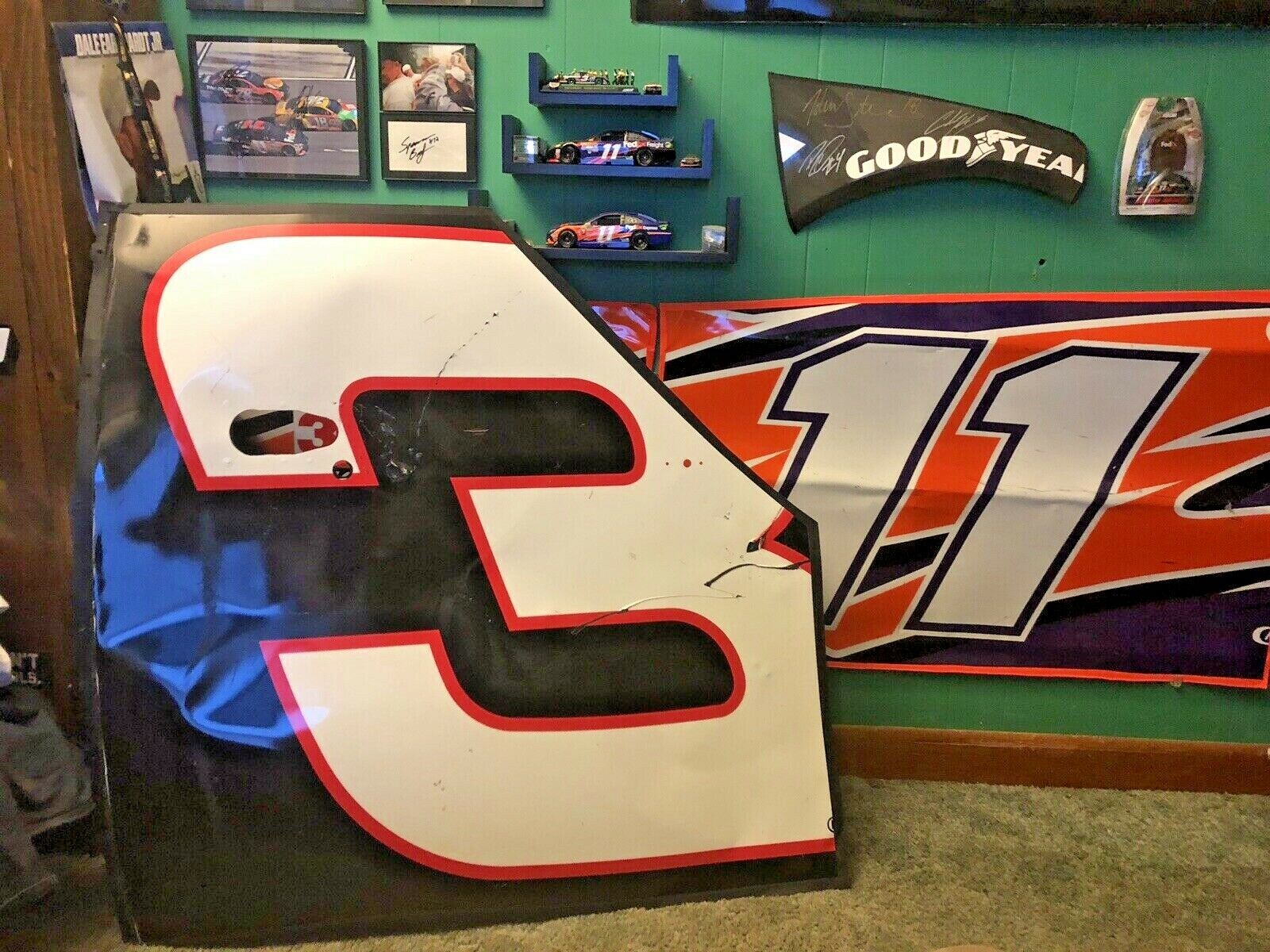 Austin Dillon #3 NASCAR Race Used Sheet Metal Roof Number RCR MONSTER ...