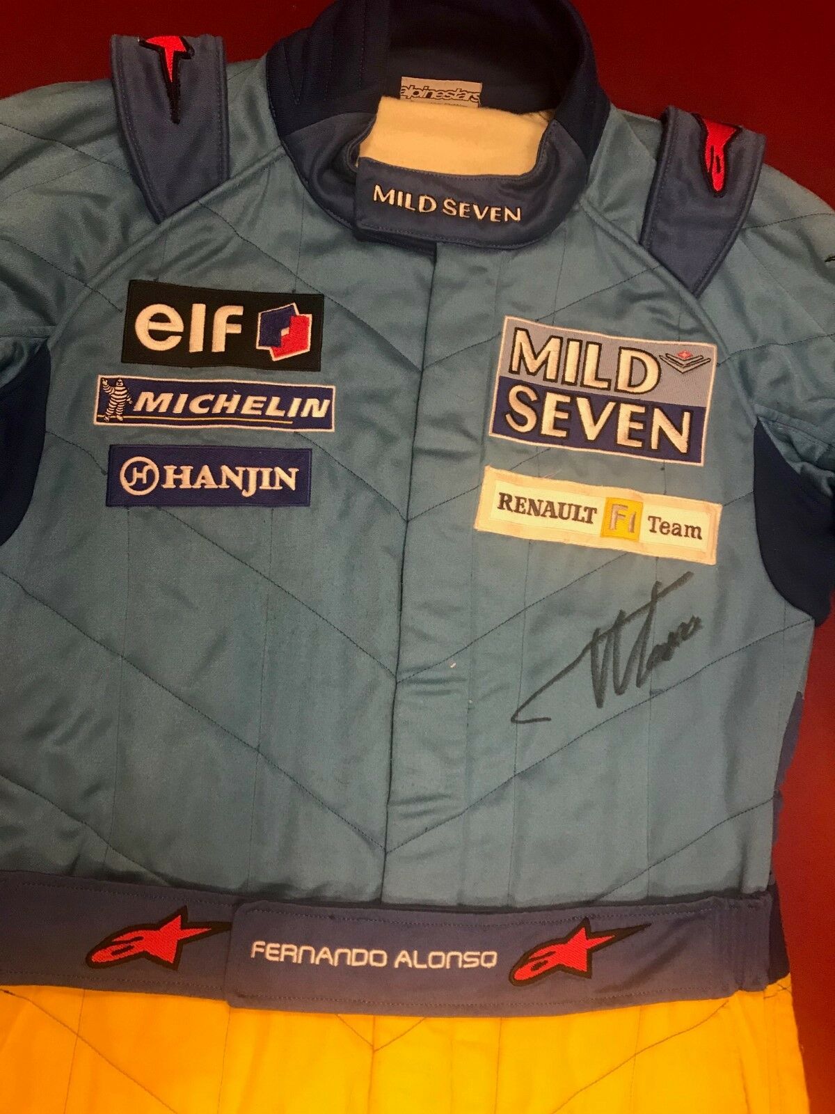 Fernando Alonso Formula 1 Renault Driver Suit - Race Used 360