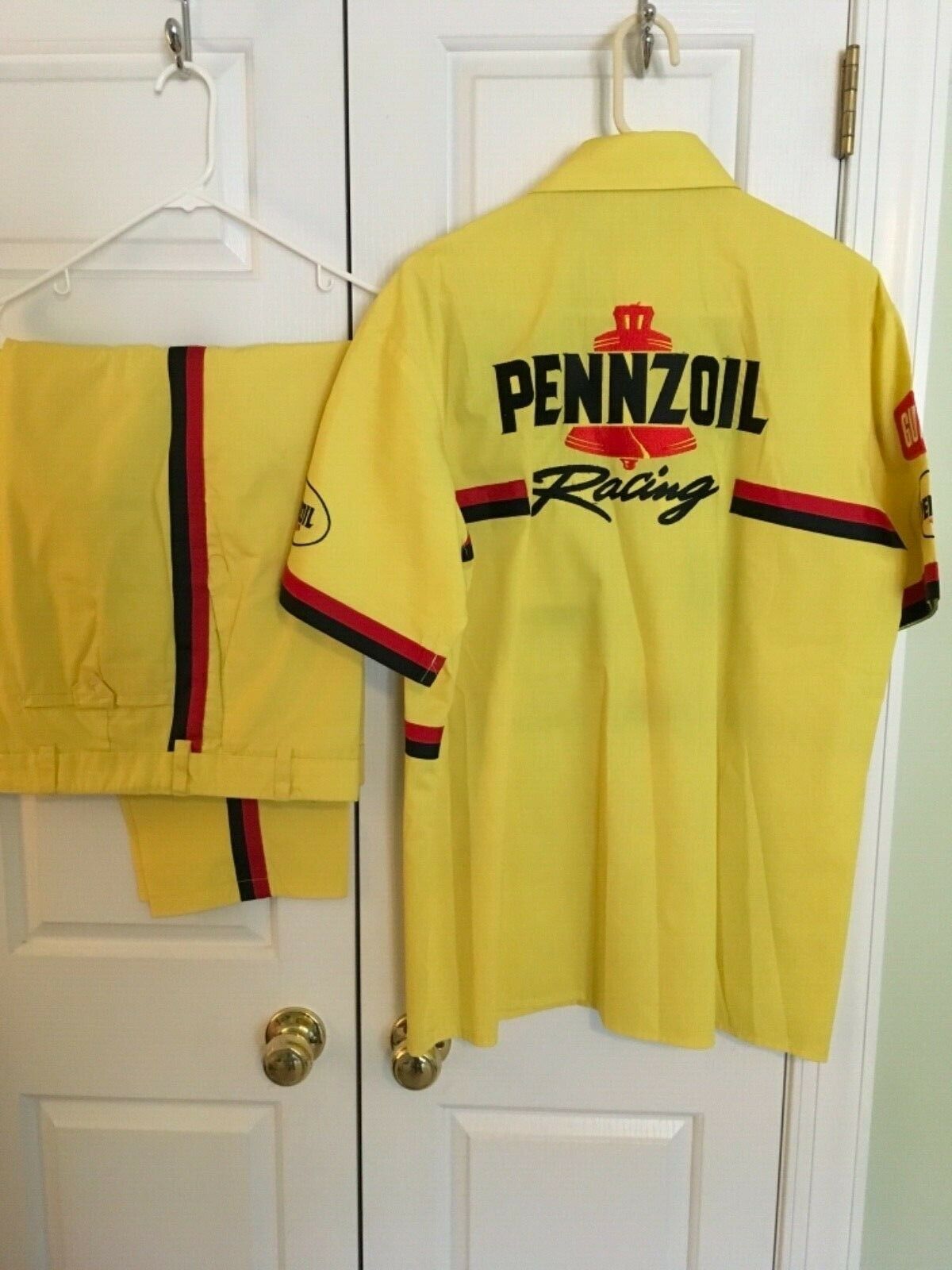 Nascar Race Used Bahari Racing Michael Waltrip Penzoil Pit Crew Shirt ...