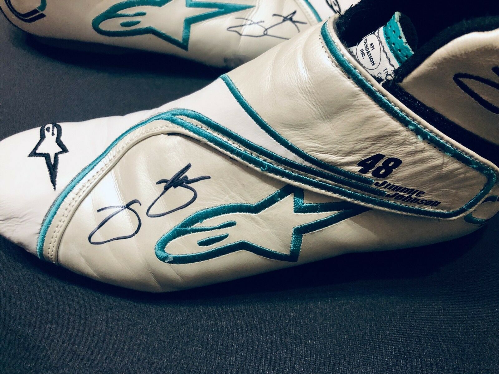 NASCAR Champion Jimmie Johnson Racing Shoes - Race Used 360