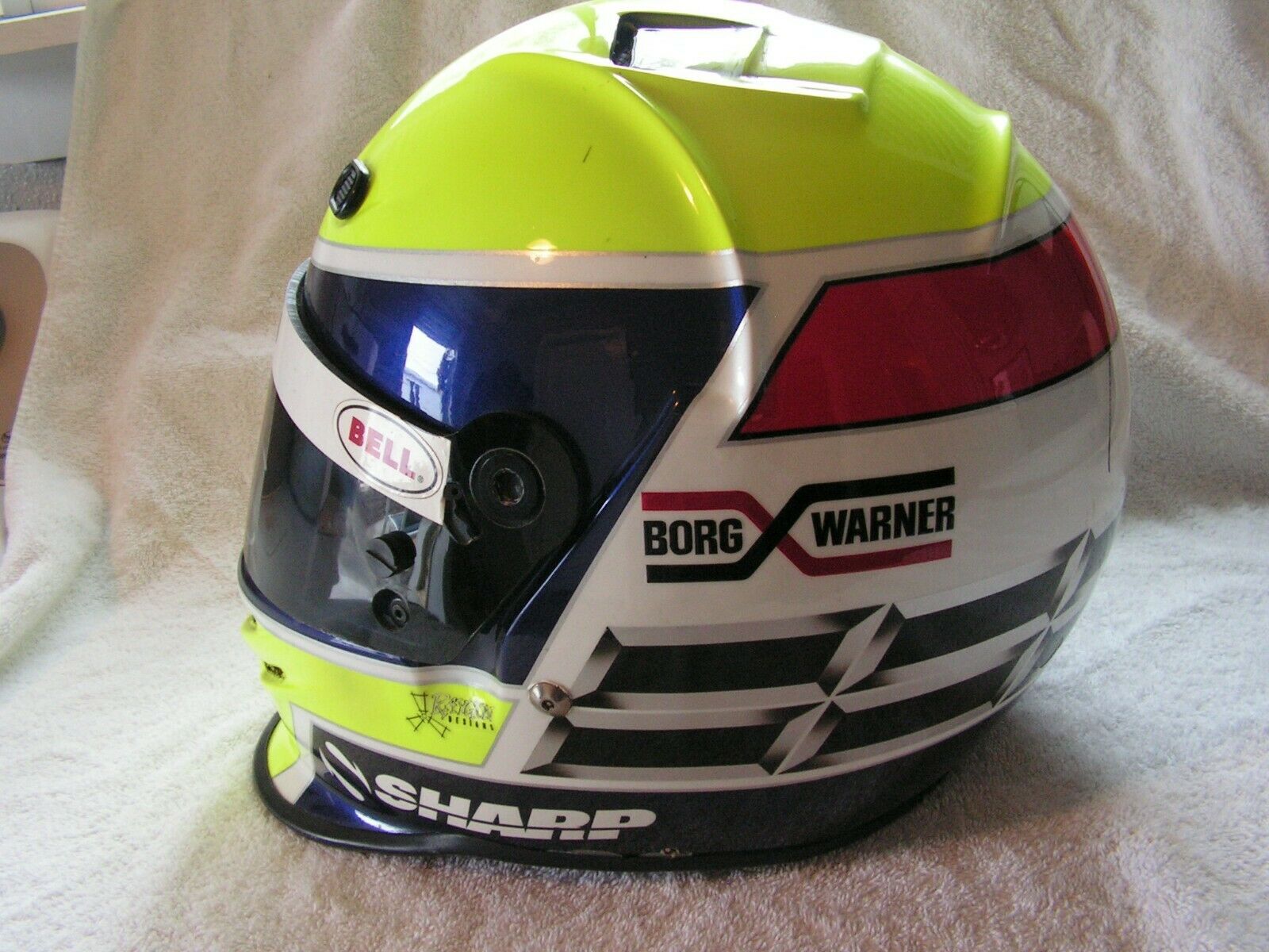 Scott Sharp Race Used Worn Helmet Signed Cart -IRL - Indycar - IMSA ...