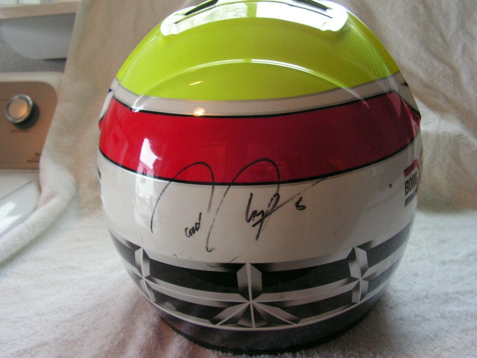 Scott Sharp Race Used Worn Helmet Signed Cart -IRL - Indycar - IMSA ...