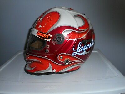 World Of Outlaws Danny Lasoski race used Bell Helmet autographed 2000 ...