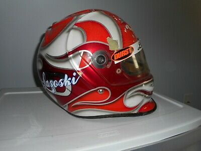 World Of Outlaws Danny Lasoski race used Bell Helmet autographed 2000 ...