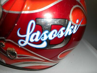 World Of Outlaws Danny Lasoski race used Bell Helmet autographed 2000 ...