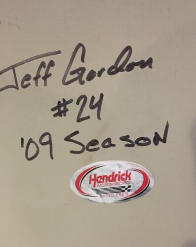 Jeff Gordon SIGNED AUTOGRAPHED NASCAR Race Used 24 Flame Door Sheet ...