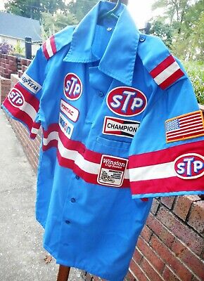 Vintage Richard Petty STP RACING TEAM race used pit crew shirt - Medium ...