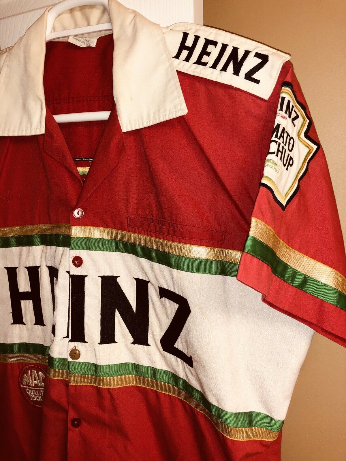 Vintage Rod Osterlund #57 Heinz Ketchup NASCAR Pit Crew Uniform Pontiac ...