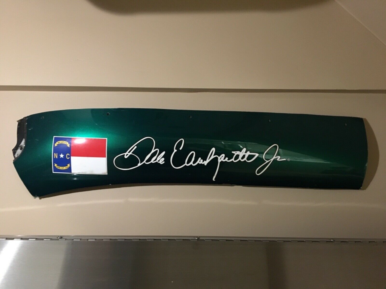 DALE EARNHARDT JR RACE USED SHEETMETAL NAME RAIL . AWESOME PIECE - Race ...