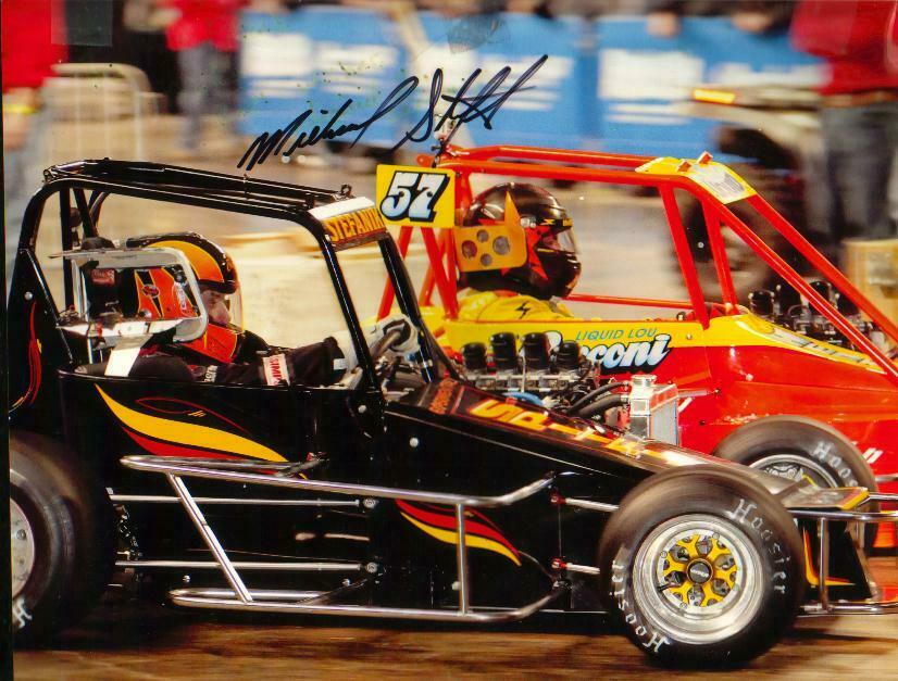 Mike Stefanik Race Worn Helmet w/ LOA from Wife NASCAR/ Modified Legend ...