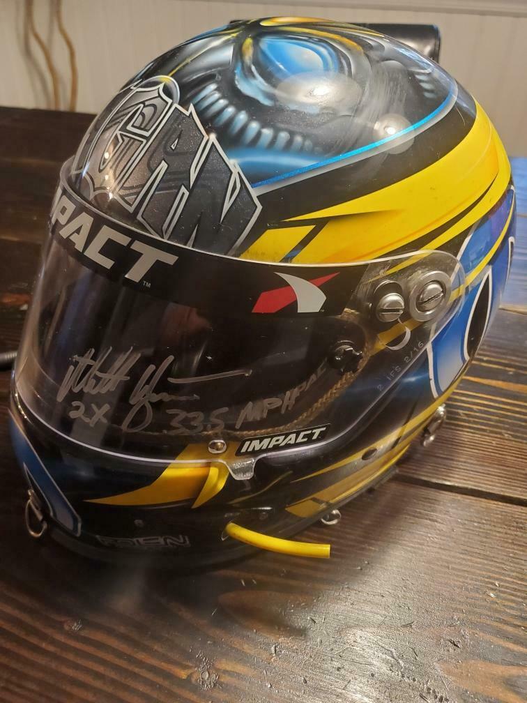 MATT HAGAN 2014 2015 Race Worn HELMET NHRA Funny Car 2x CHAMPION ...