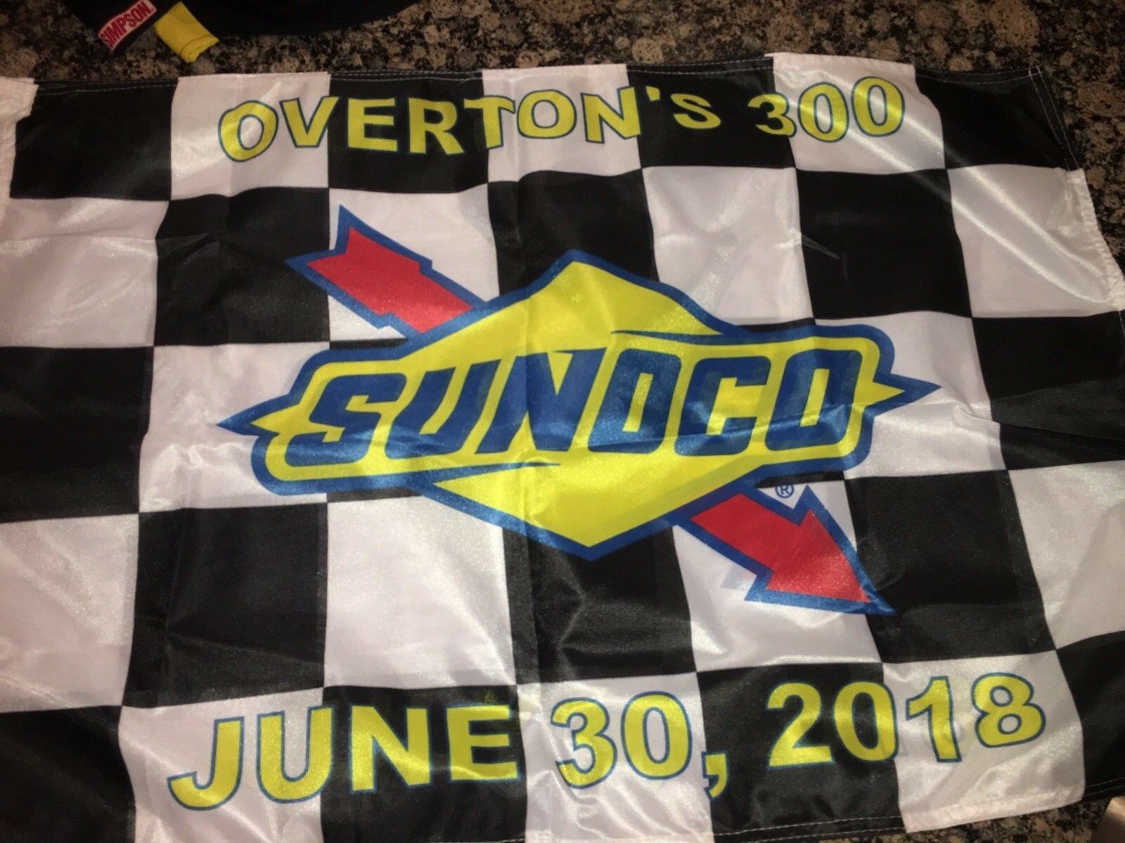 2018 KYLE LARSON Chicagoland Victory Lane Checkered Flag Trophy SUNOCO ...