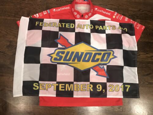 2017 KYLE LARSON Richmond Victory Lane Sunoco Checkered Flag Nascar ...
