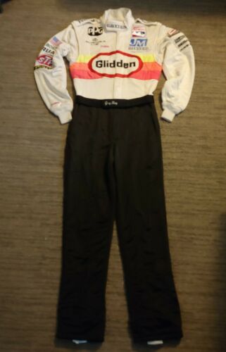 Vintage 1999 IRL Greg Ray driver's suit uniform Glidden Pep Boys fire ...