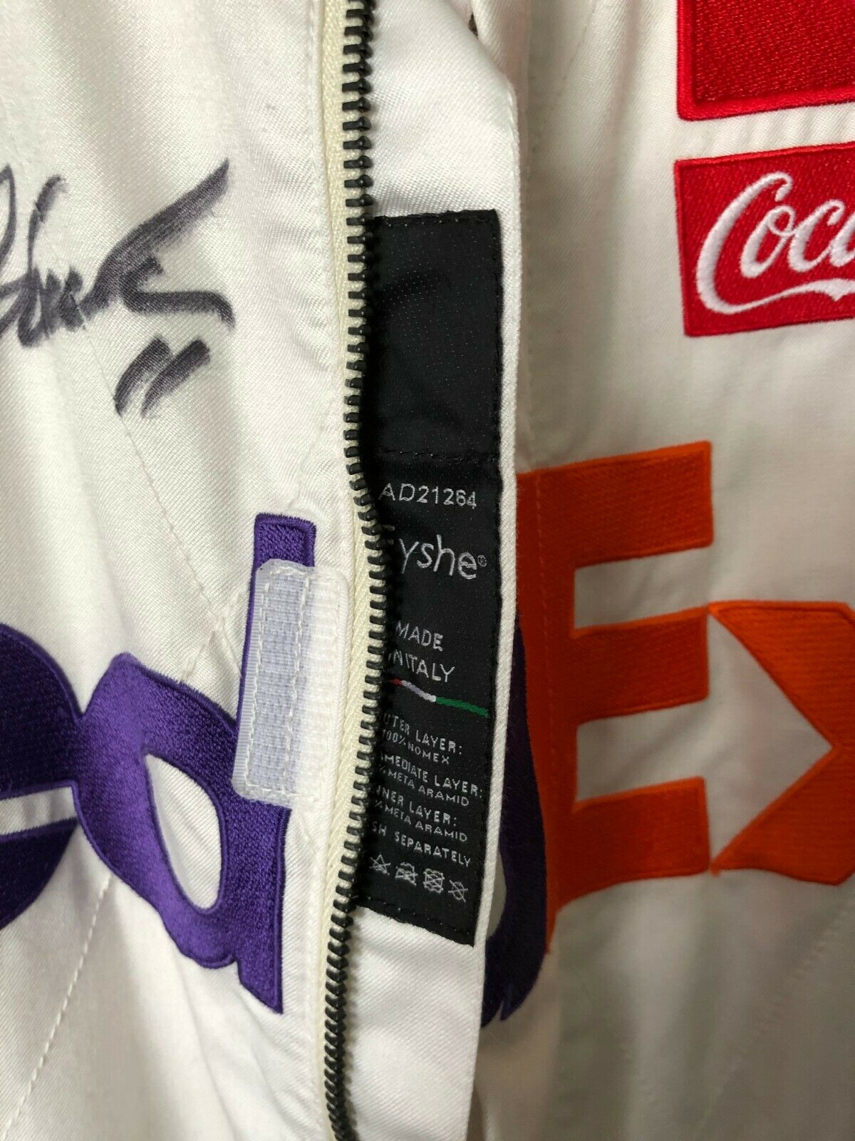 Denny Hamlin NASCAR Race Used Worn Drivers Fire Suit Nike Jordan FedEx ...
