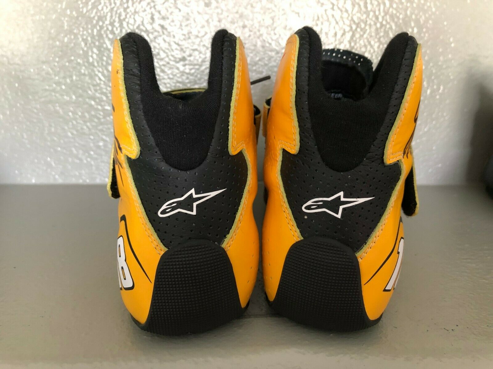 Kyle Busch Autographed NASCAR Racing Driving Shoes Alpinestars - Race ...