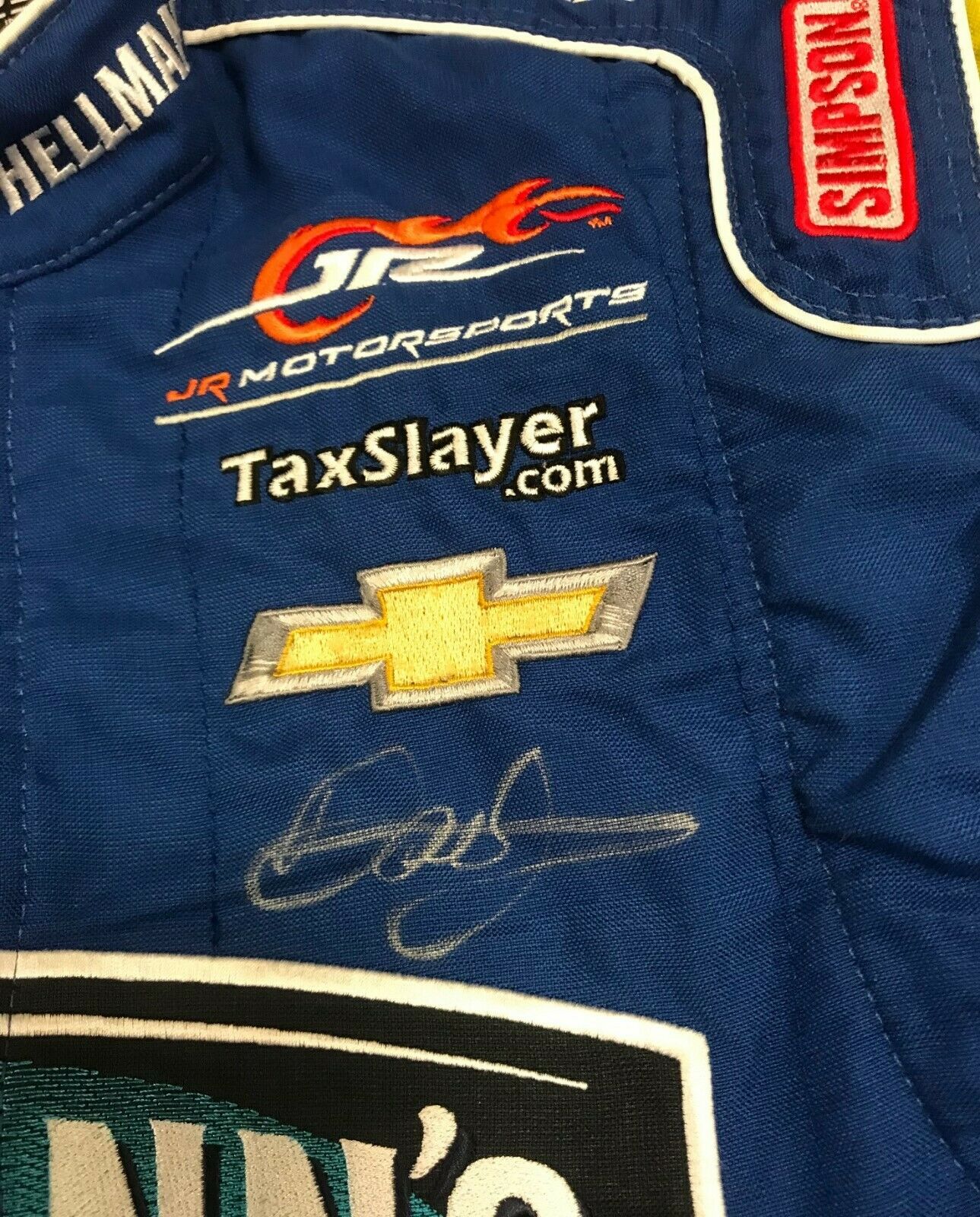 Dale Jr. Autographed Hellmann's Crew Suit - Race Used 360